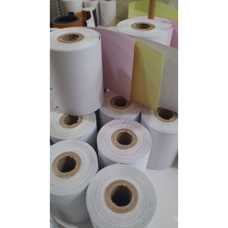 Jual kertas kasir Ncr 3play 75x55mm paket 100 roll | Shopee Indonesia