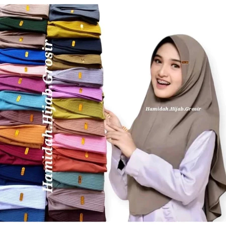 Jual ( 100 RB DAPAT 10 )BERGO HAMIDAH SIZE M HIJAB INSTAN LABEL BESI Paket Usaha hijab by ...