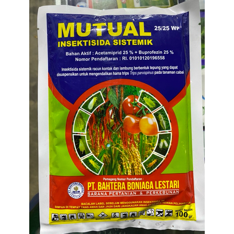 Jual Insektisida Sistemik MUTUAL 25/25WP 100gram | Shopee Indonesia