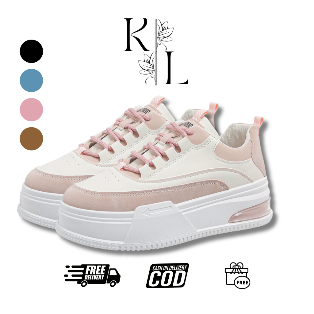 Jual KEYLLA Sepatu Sneakers Wanita Import Korean Style Premium KL49-G ...