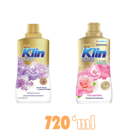 Jual So Klin detergent liquid botol 720ml french lilac | english rose | Shopee Indonesia