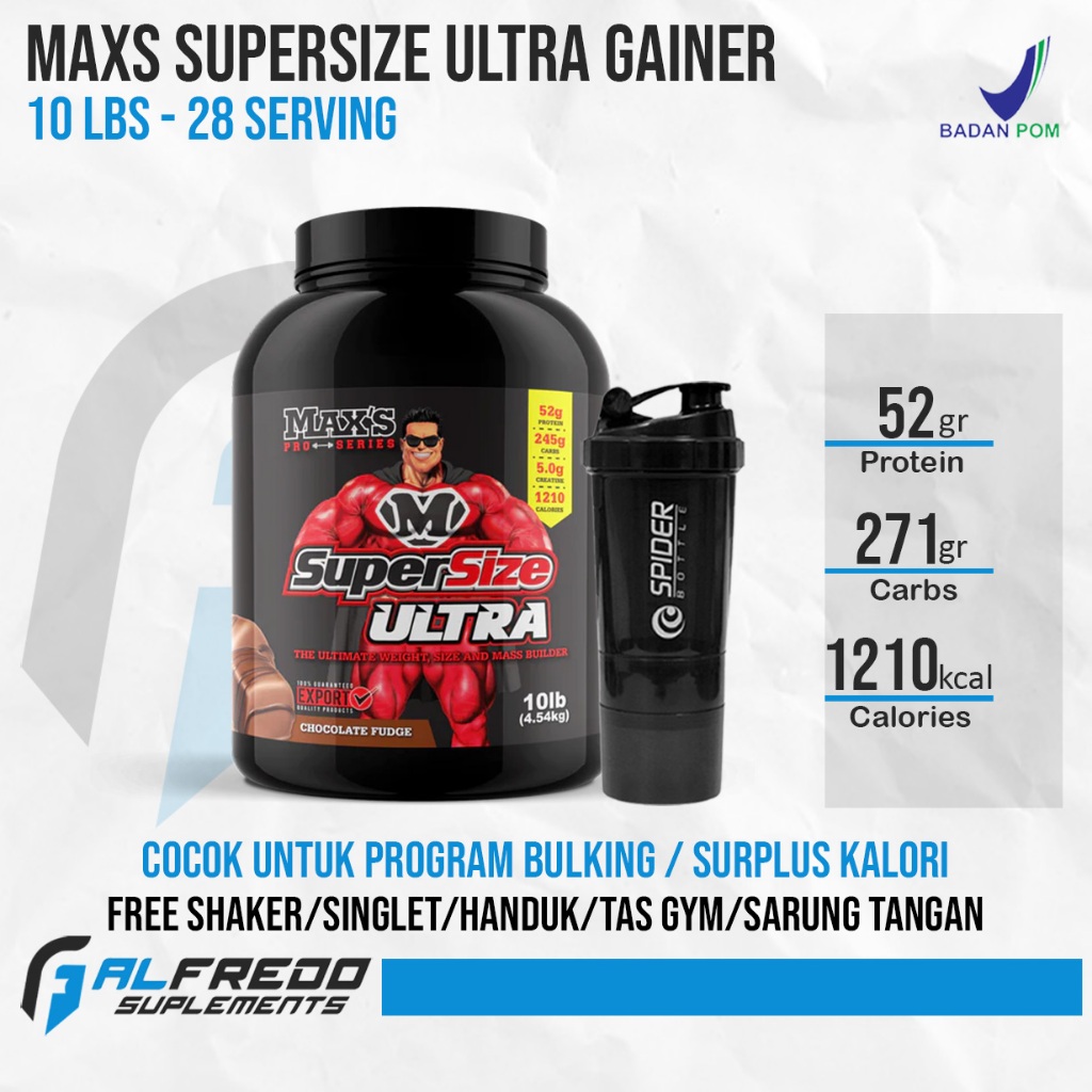 Jual Maxs Supersize Ultra 10 Lbs Max's Gainer Mass Super Size Susu ...