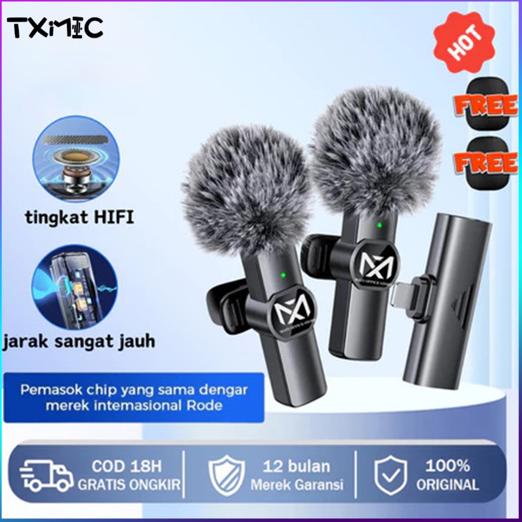 Jual TXMIC-K3 PRO Mic Wireless Clip on Microphone Mikrofon Lavalier HP ...