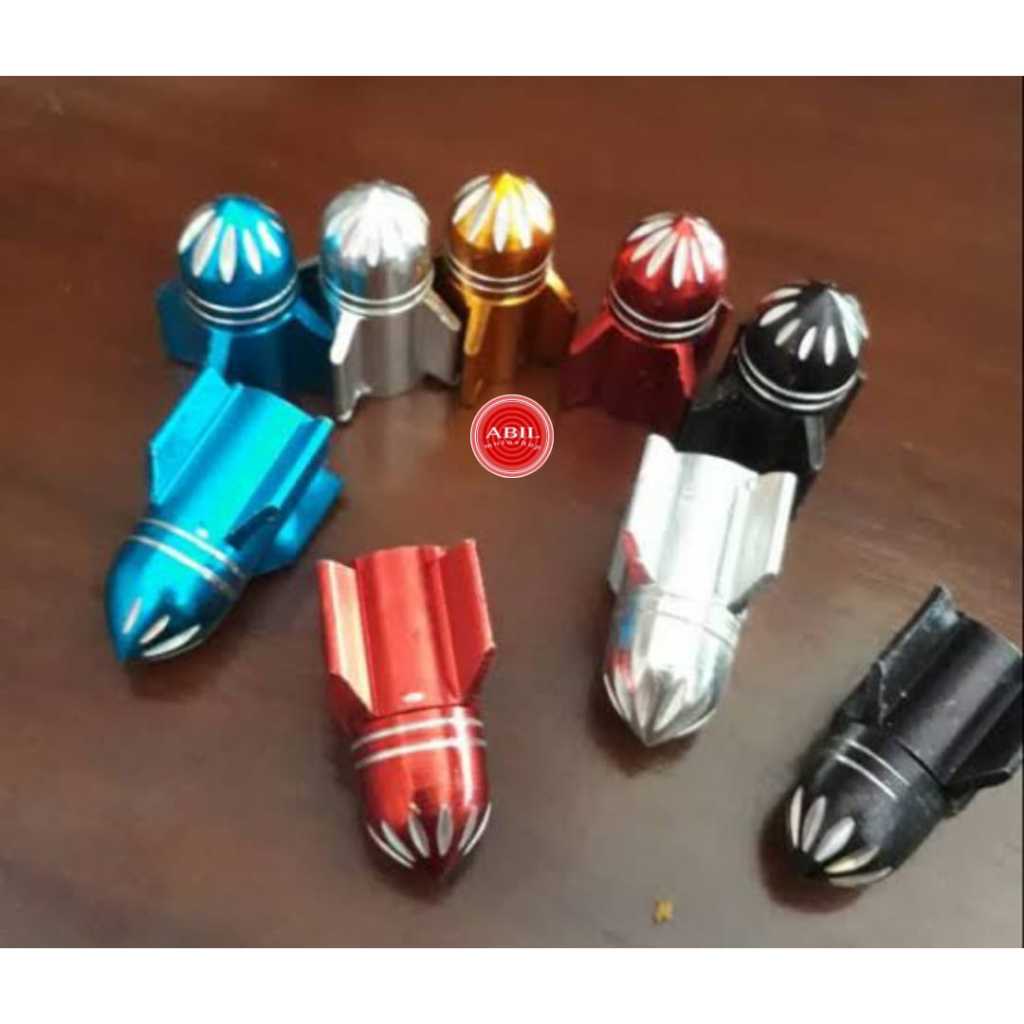 Jual tutup pentil ban motor, mobil, sepeda model roket dan gerigi/tutup ...