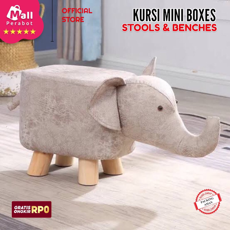 Jual Mall Perabot | Stool Kursi Bulat Karakter Hewan | Bangku Anak ...