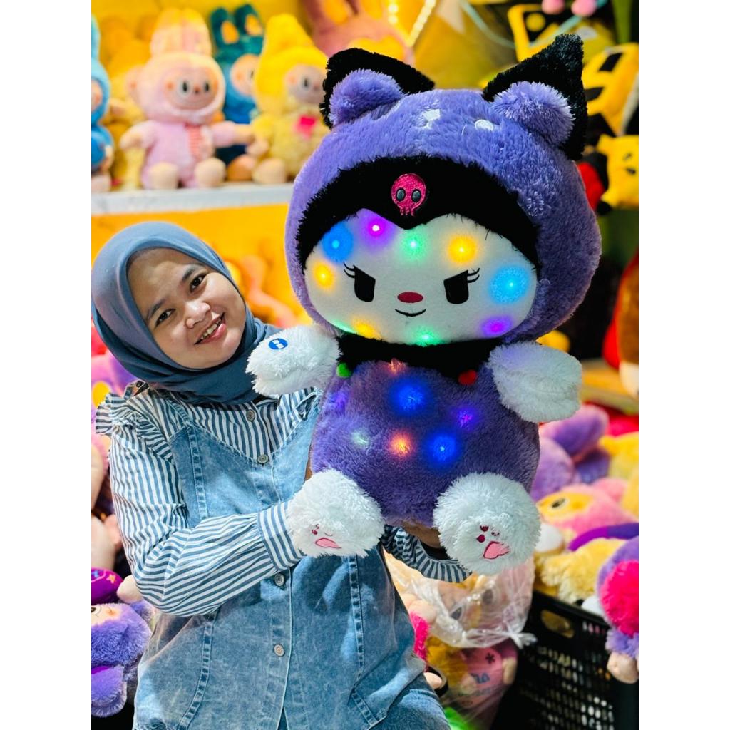Jual Boneka kuromi ukuran jumbo 65cm LED/NON LED//Boneka sanrio kuromi ...