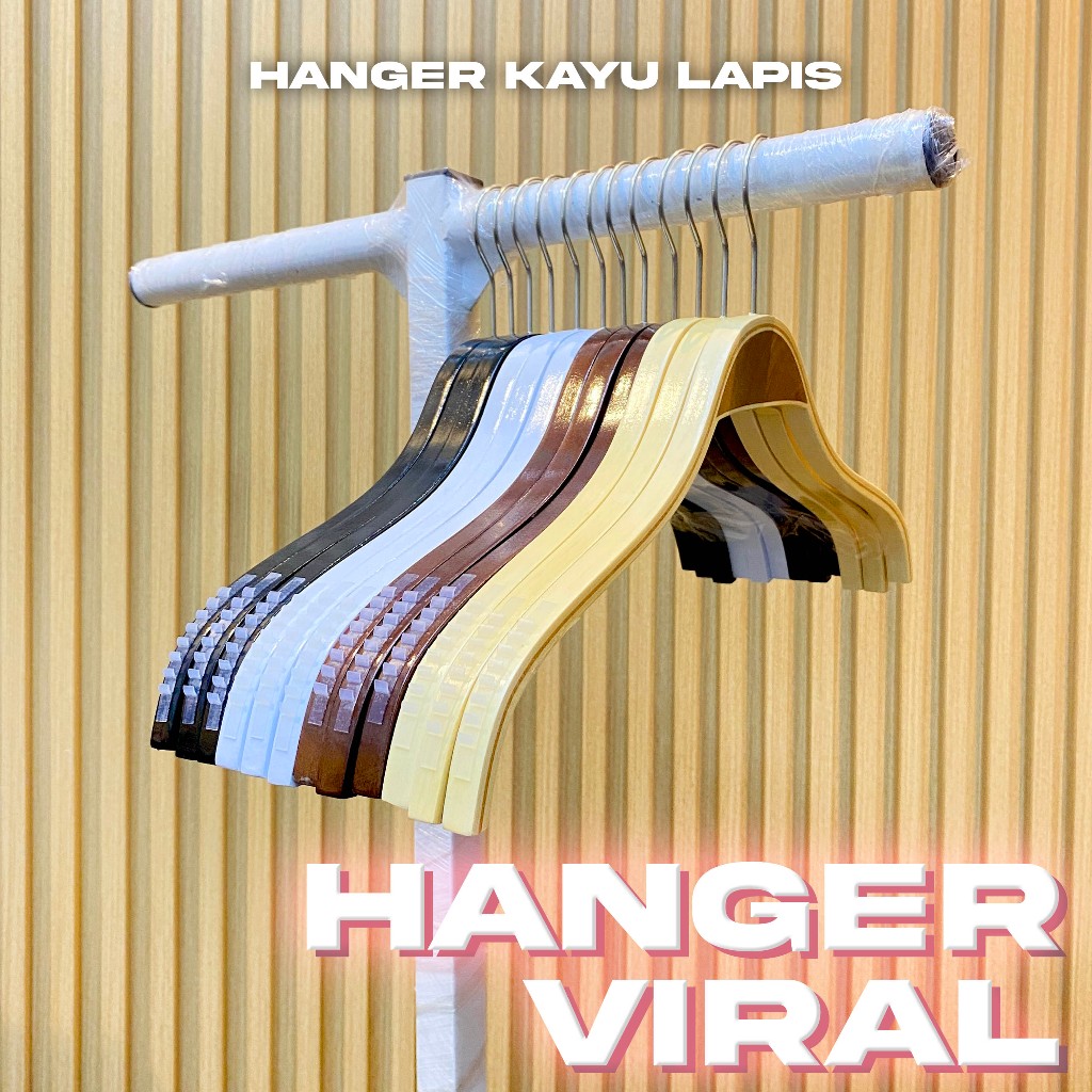 Jual HANGER KAYU VIRAL - HANGER KAYU LAPIS | Shopee Indonesia