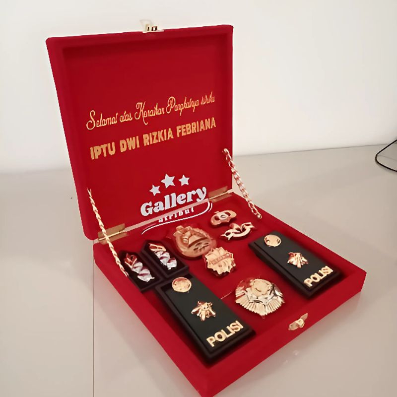 Jual satu paket pangkat Kompol PDH polisi custom ucapan | Shopee Indonesia