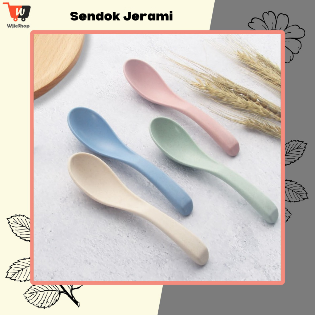 Jual Sendok Makan Jerami Gandum Sendok Plastik Teh Kopi Sendok ...
