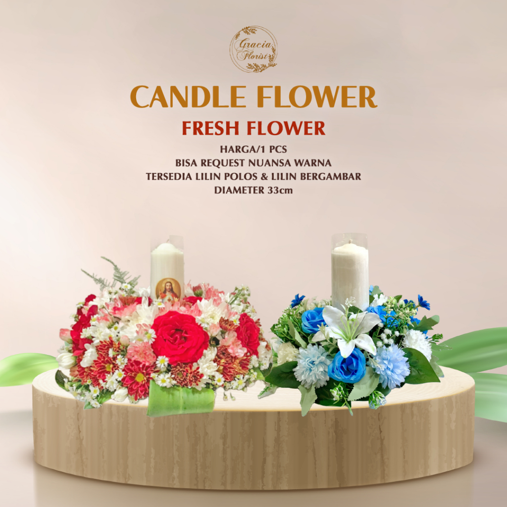 Jual [FRESH] Bunga Meja Lilin (Harga 1 pcs) | Shopee Indonesia