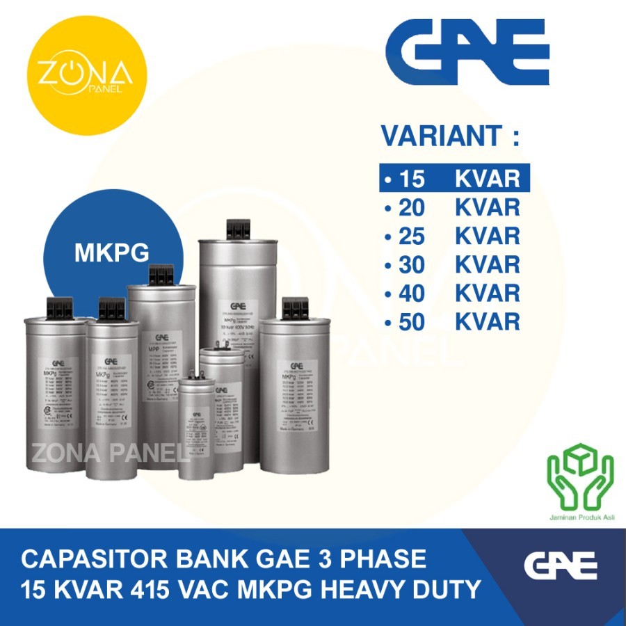 Jual KAPASITOR CAPASITOR BANK GAE MKPG 3 PHASE 15 KVAR 15KVAR 415V | Shopee Indonesia