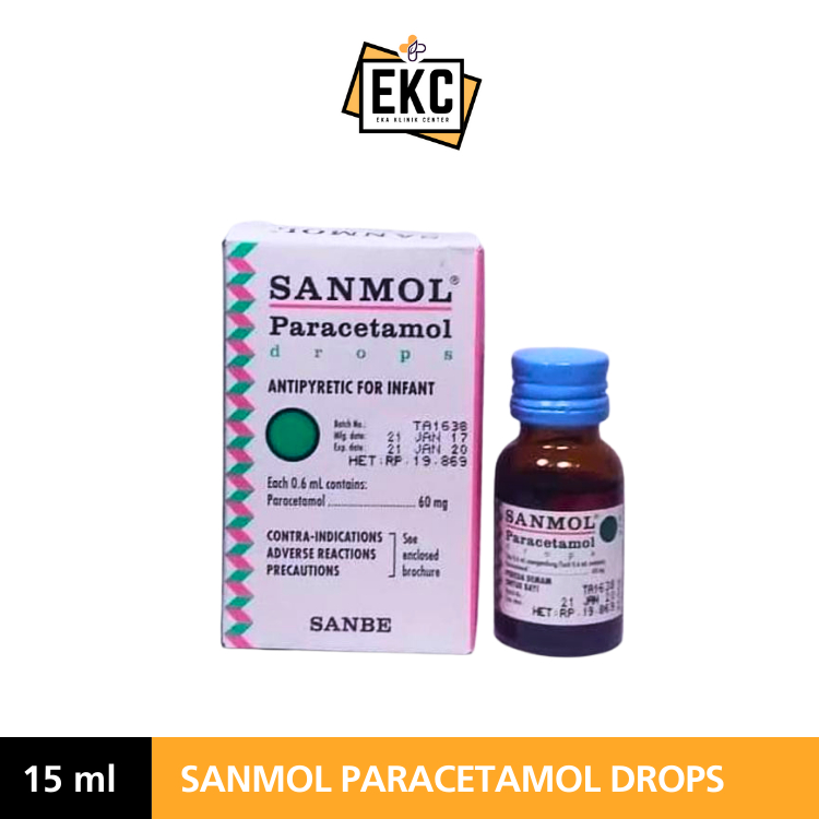 Jual Sanmol Paracetamol Drop 15ml - Penurun Demam - Paracetamol Baby ...