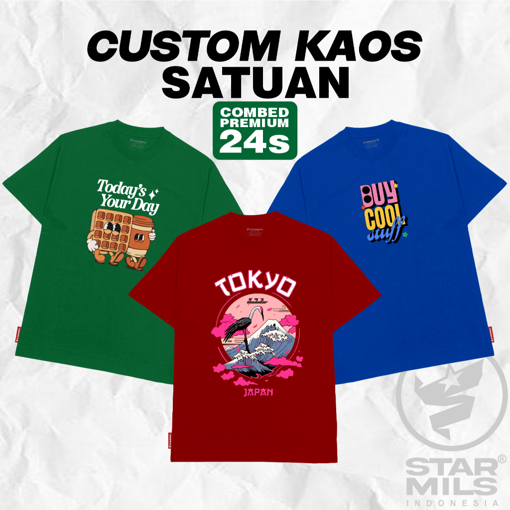 Jual Kaos Custom 24s Premium Desain Suka Suka Custom Kaos Satuan / Kaos Kelas Custom / Custom ...