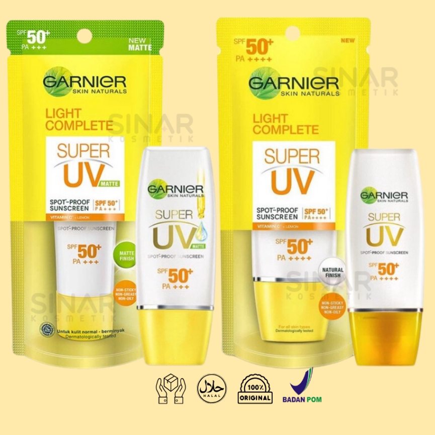 Jual SINAR Garnier Light Complete Super UV Spot Proof Sunscreen SPF 50 ...