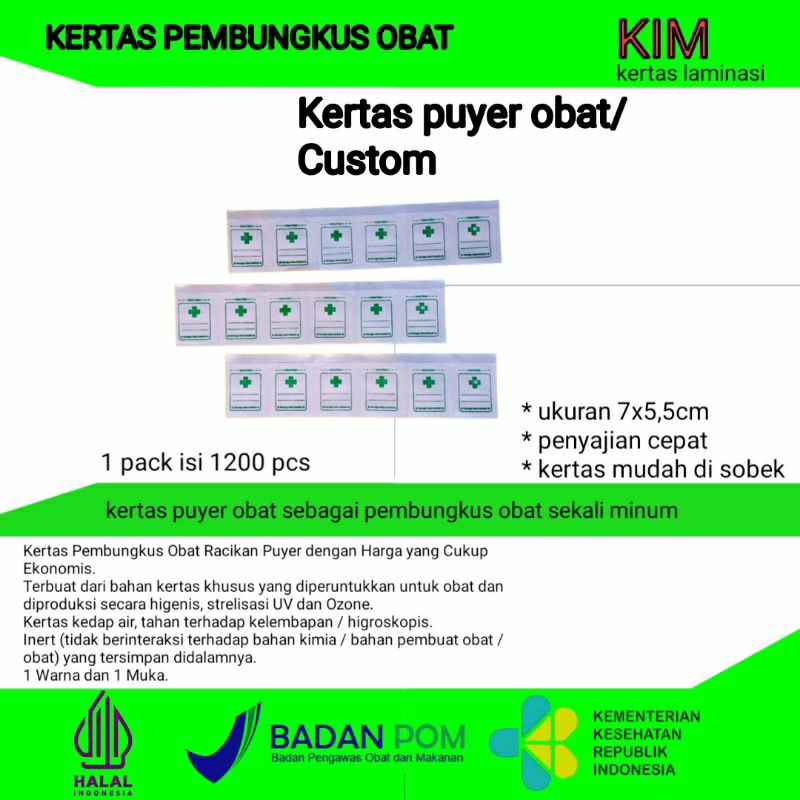 Jual kertas puyer umum plus isi 1200 pcs | Shopee Indonesia