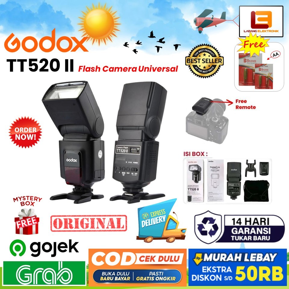 Jual Flash Godox TT520II TT520 II Thinklite Camera Speedlite | Shopee ...