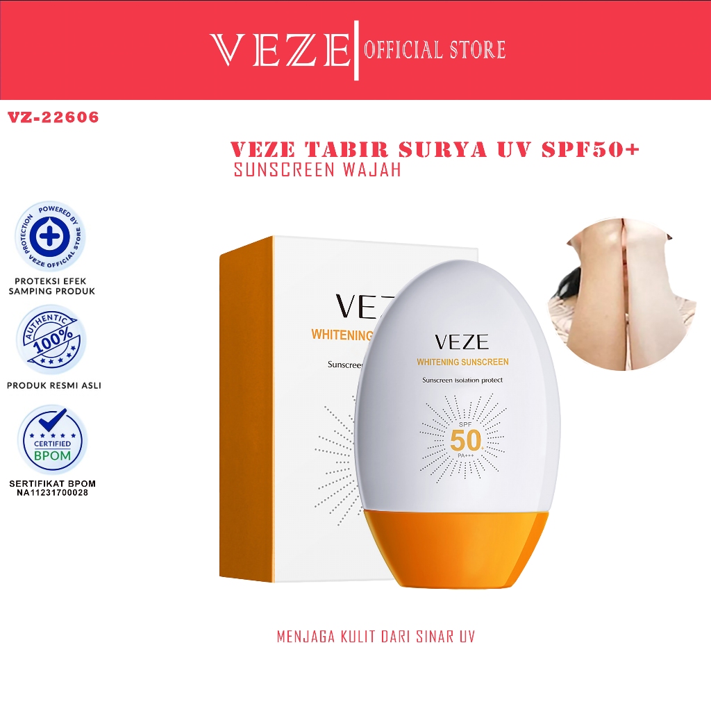 Jual [BPOM] - VEZE Tabir Surya UV Intensif 45ML Pelembab Pemutih Dan Penghilang Titik ...