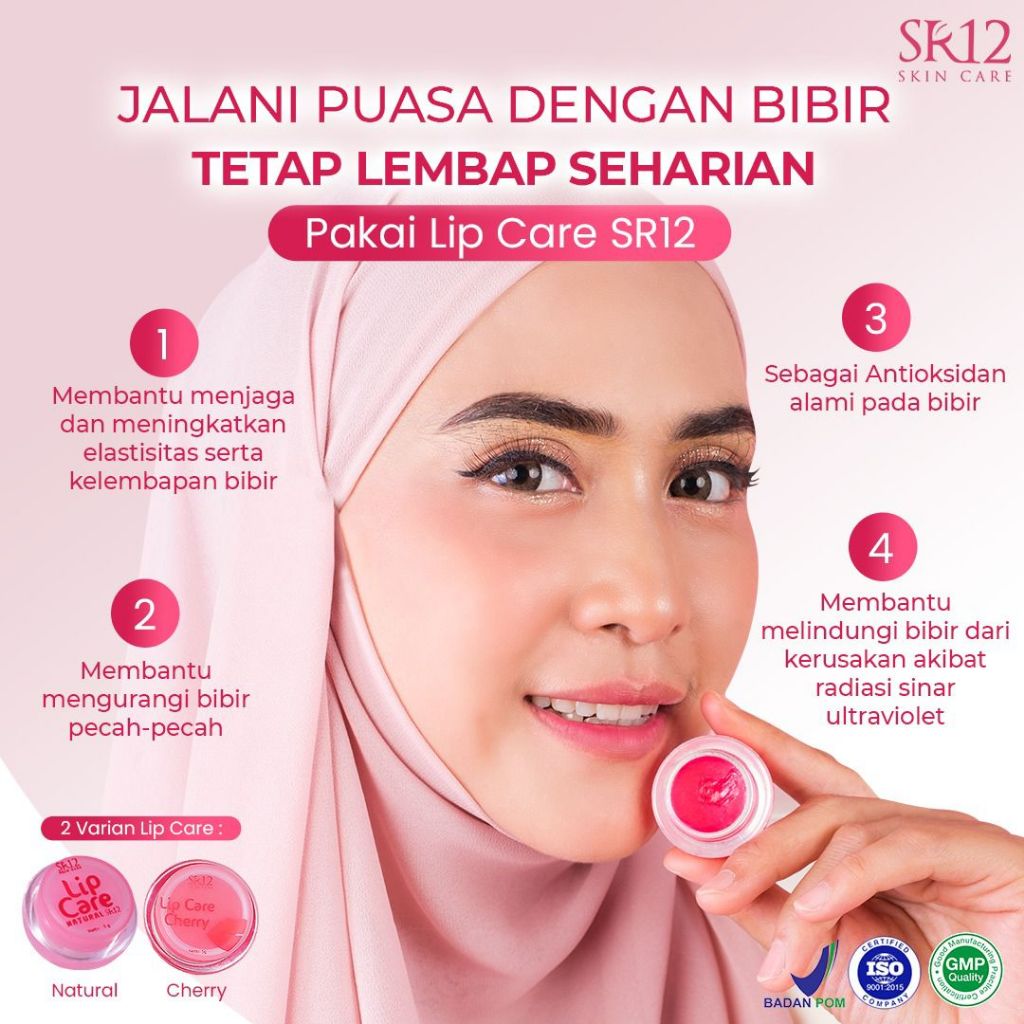 Jual PELEMBAB BIBIR SOLUSI BIBIR KERING/BIBIR PECAH PECAH/MENCERAHKAN BIBIR HITAM LIP CARE SR12 ...