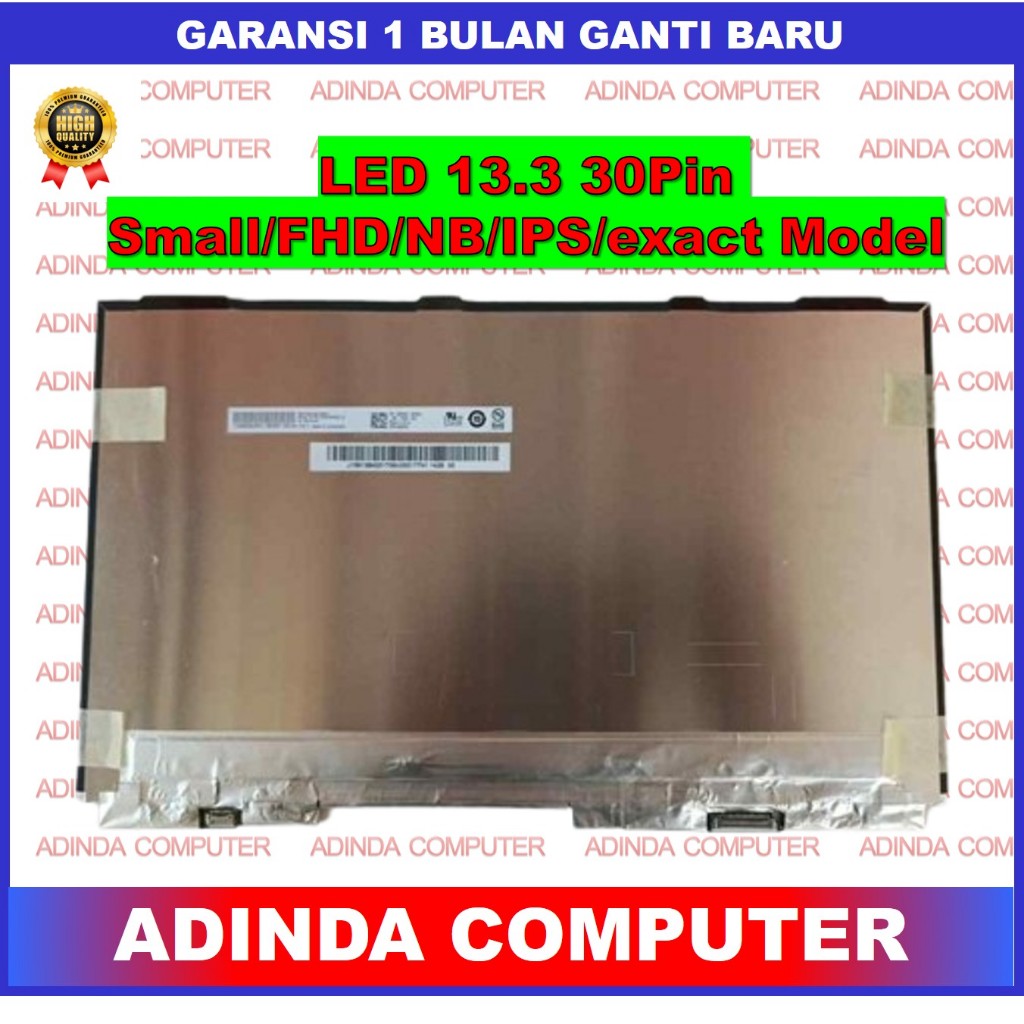 Jual LED LCD 13.3 13 Inch 30 Pin 30pin Small Narrow Full HD FHD IPS No ...