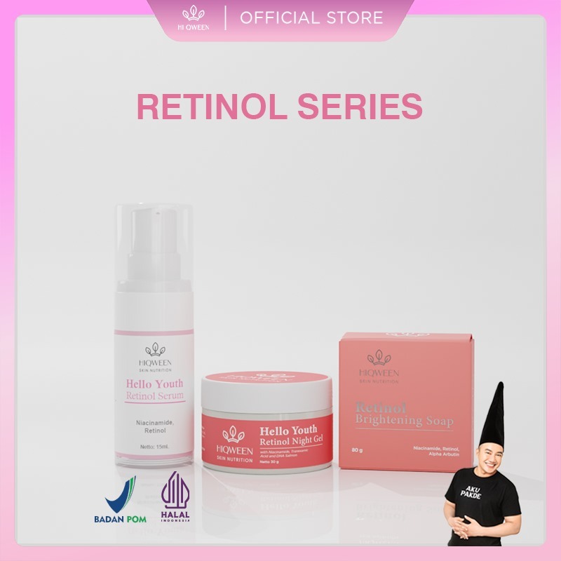 Jual Hiqween Paket Retinol Series Ekstra Flek Hitam (Sabun Retinol ...