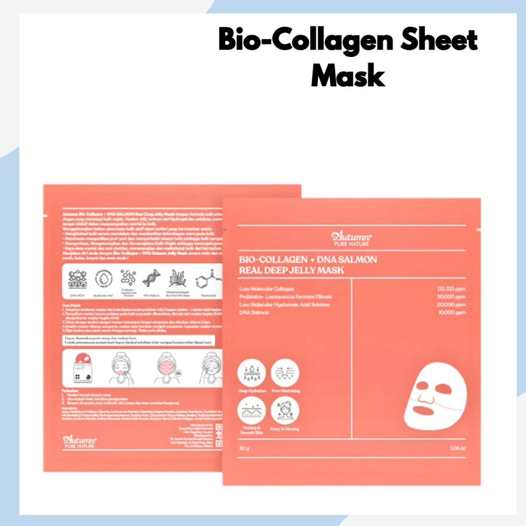 Jual Autumn Bio Collagen with DNA Salmon Real Deep Jelly Mask 30gr ...