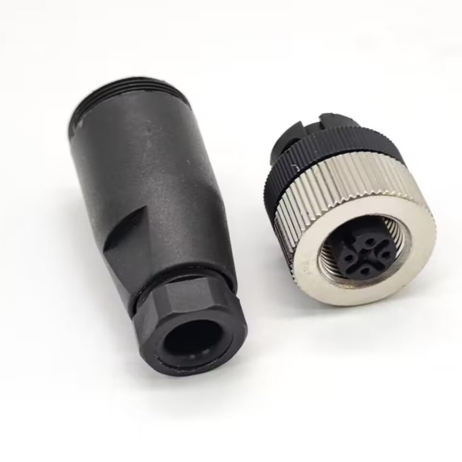 Jual M12 Connector Type Straight 4 Pin Female konektor SA26 | Shopee ...