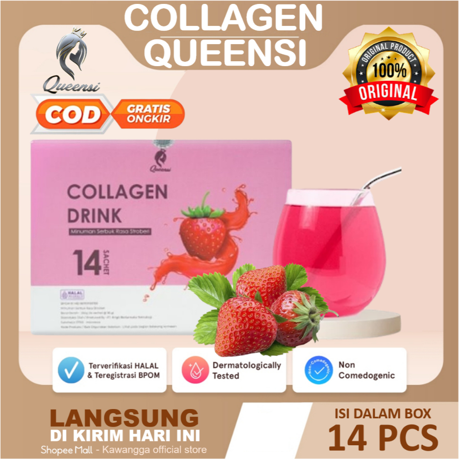 Jual QUEENSI COLLAGEN DRINK - Minuman Collagen Mencerahkan Kulit Dari Dalam 100% Collagen ...