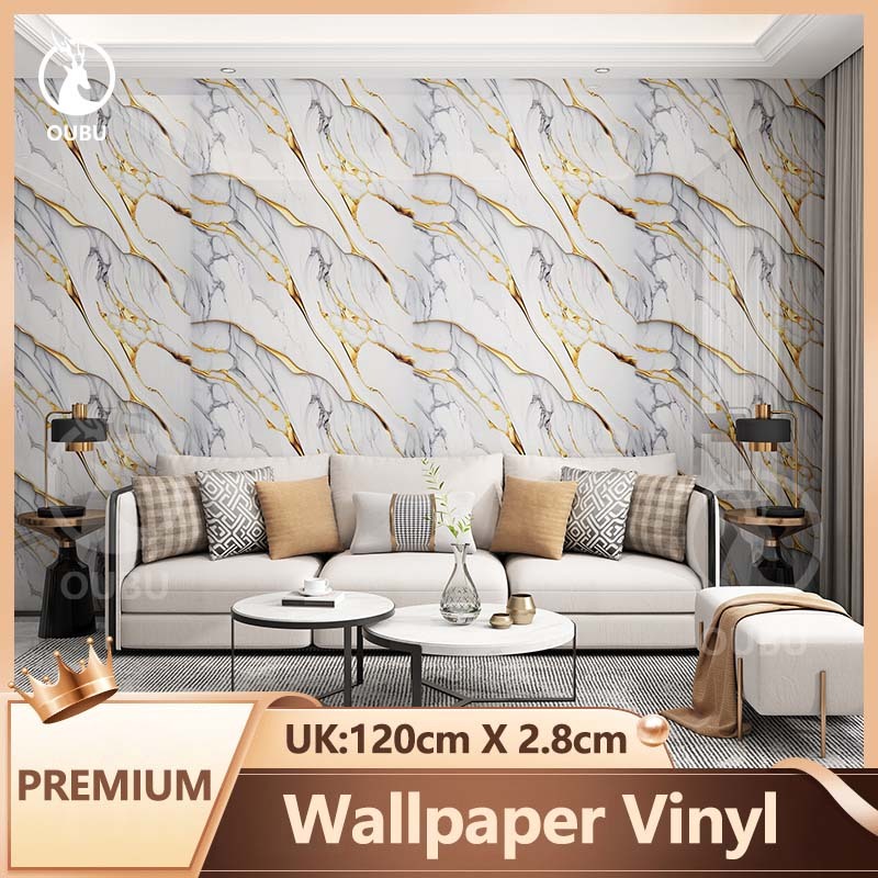 Jual Wallpaper dinding Vinyl Marble 1.2 x 2.8 Meter Tebal 2mm Wallpaper ...