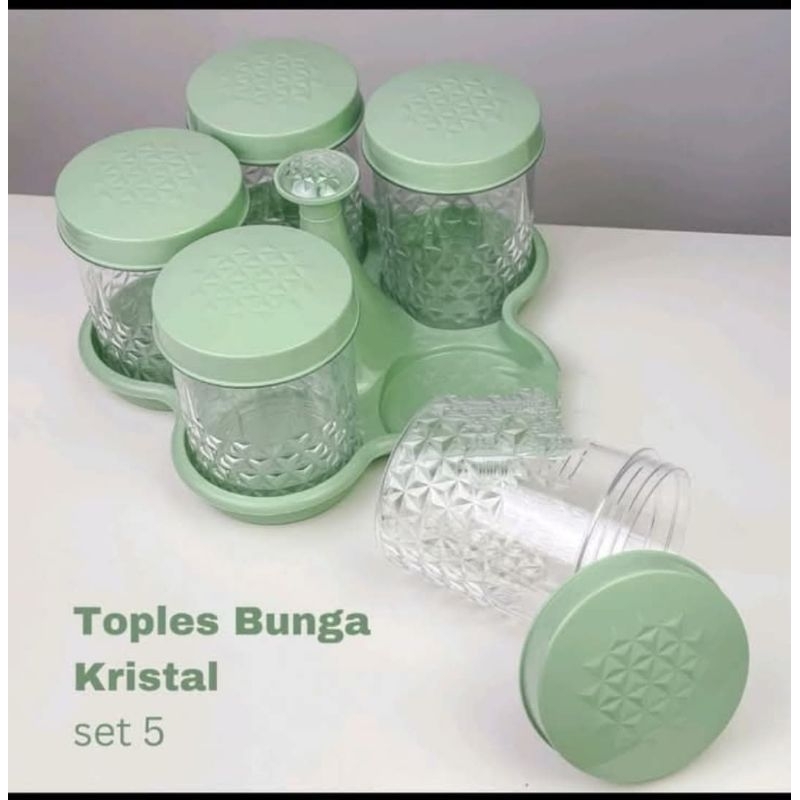 Jual Toples Set Calista 5 Daun atau Bunga Kristal / Toples Calista ...