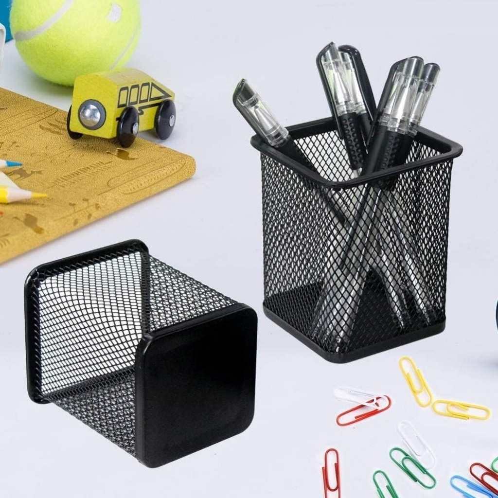 Jual Pen Stand / Tempat Pulpen Jaring Besi / Pen Stand Organizer ...