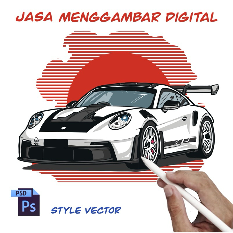 Jual (Softfile) Jasa Edit Foto Menggambar Ilustrasi Kendaraan Mobil ...