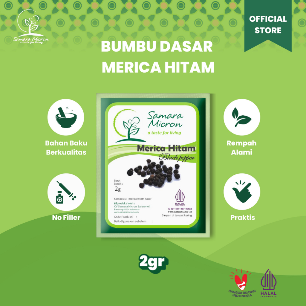 Jual Merica Hitam Samara Micron - 2gr | Shopee Indonesia