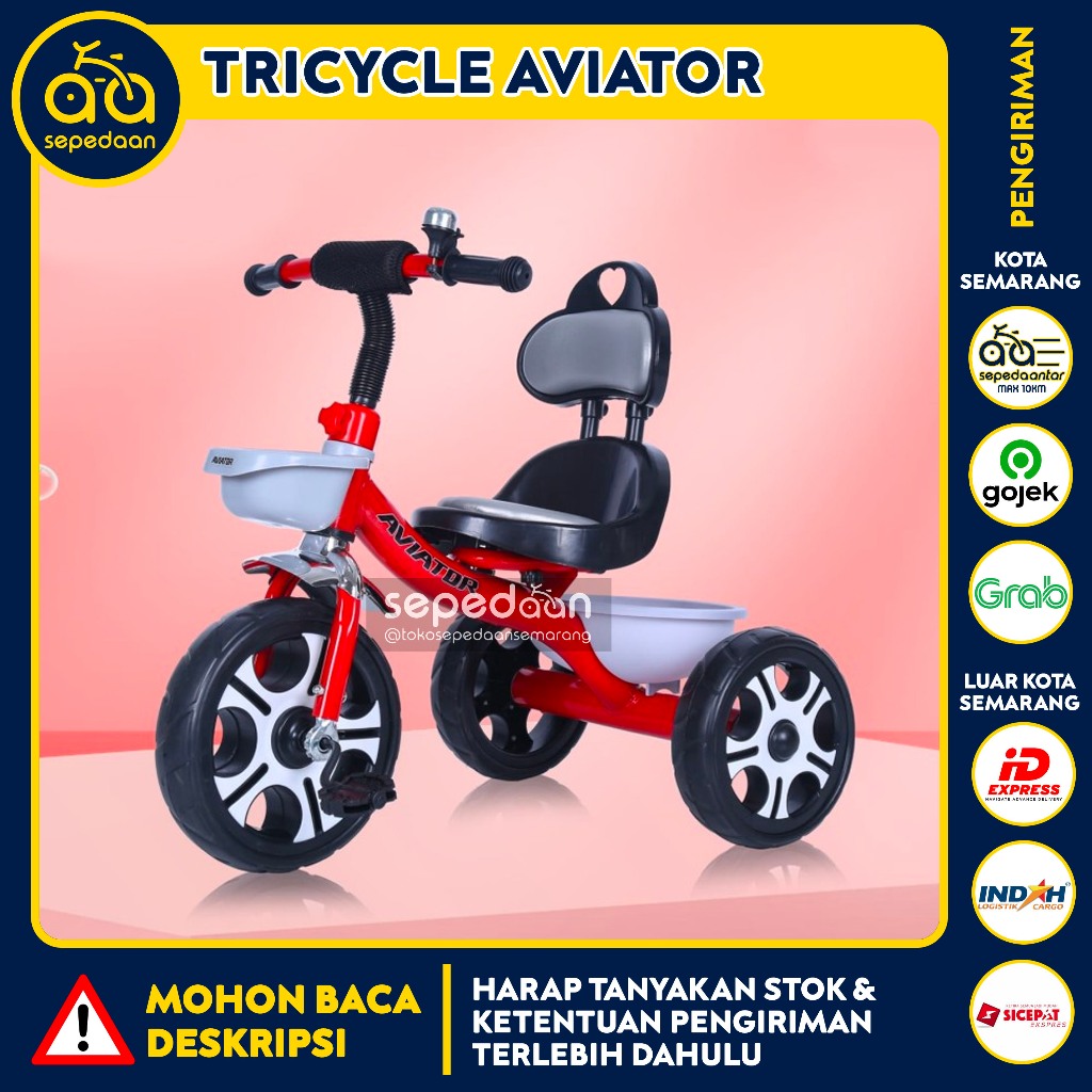Jual Sepeda Roda Tiga Tricycle Anak AVIATOR by Pacific - Bike Bayi ...