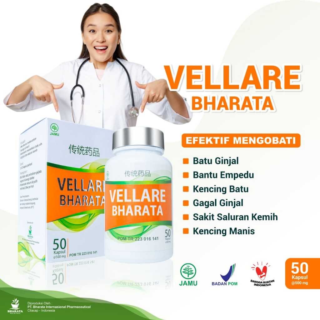 Jual Obat Batu Ginjal Batu Empedu Kencing Batu Paling Ampuh Vellare Bharata Kemasan 500 gram Isi ...