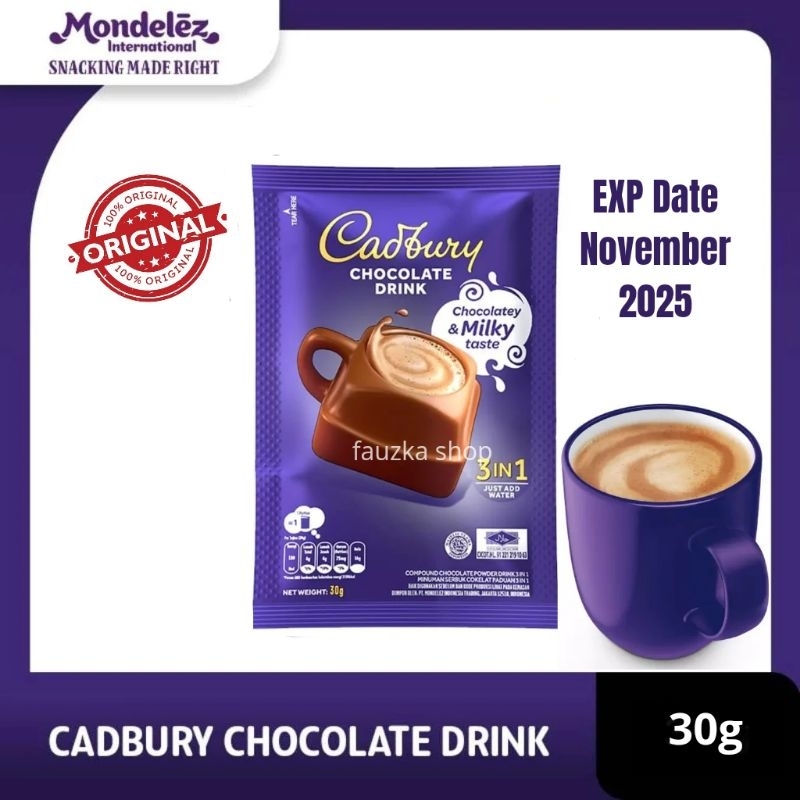 Jual CADBURY DRINK Minuman Coklat Bubuk Per Sachet (30gr) | Shopee ...