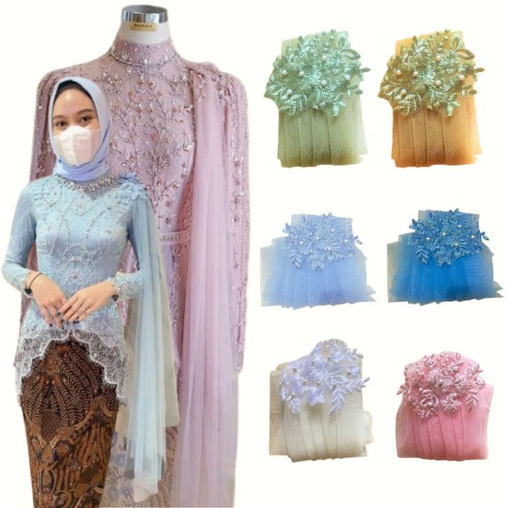 Jual Selendang Kebaya Tile Selendang Slayer Pundak Tille Polos Ready ...