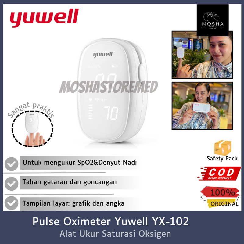 Jual YUWELL-Pulse Oximeter Yuwell YX102 Saturasi Oksigen | Shopee Indonesia