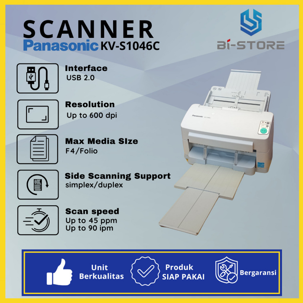 Jual Scanner Folio Panasonic KV-S1046C Unit Normal Siap Pakai Hasil ...