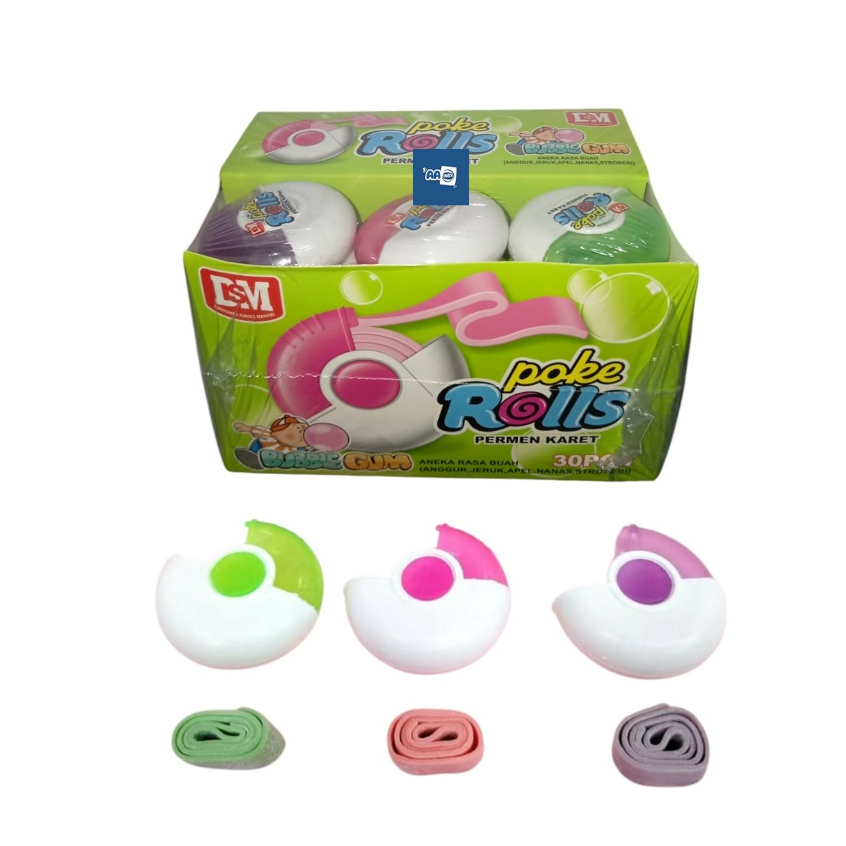 Jual DSM PERMEN KARET POKE ROLL ISI 30 | Shopee Indonesia