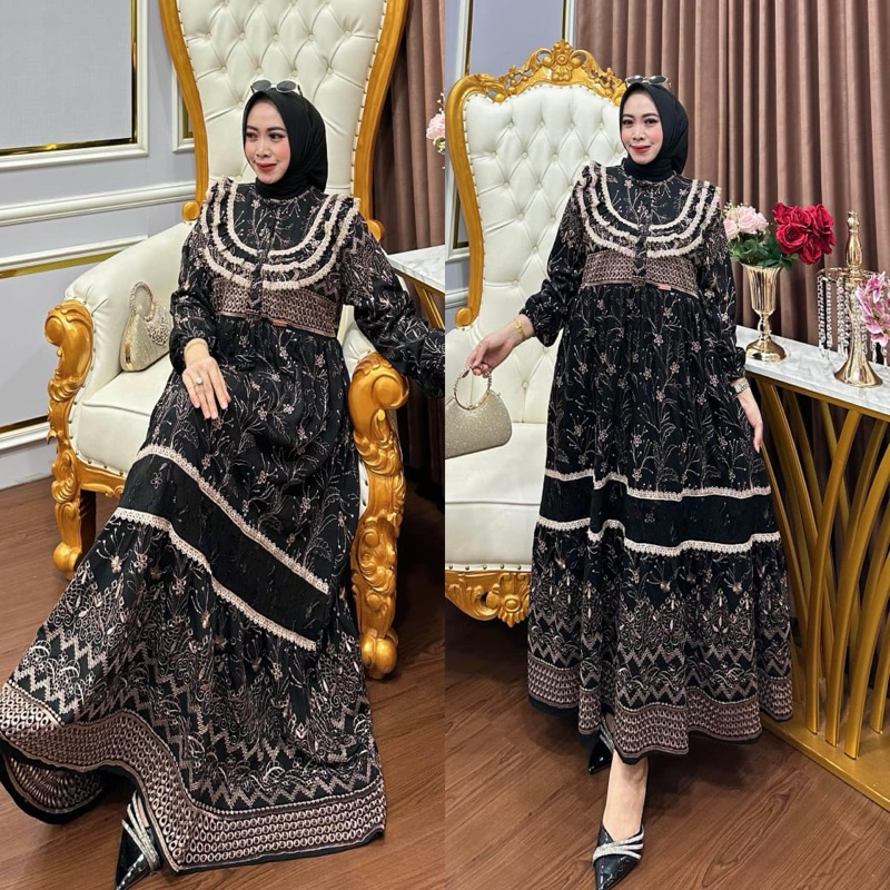 Jual midi dress by duo tiang/midi dress kekinian/midi dress katbol ...