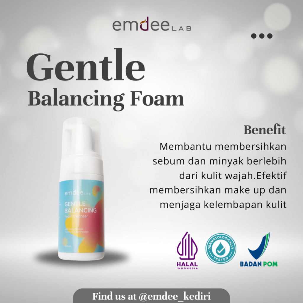 Jual Emdee Lab Gentle Balancing Foam Cleanser 100 ml | Shopee Indonesia