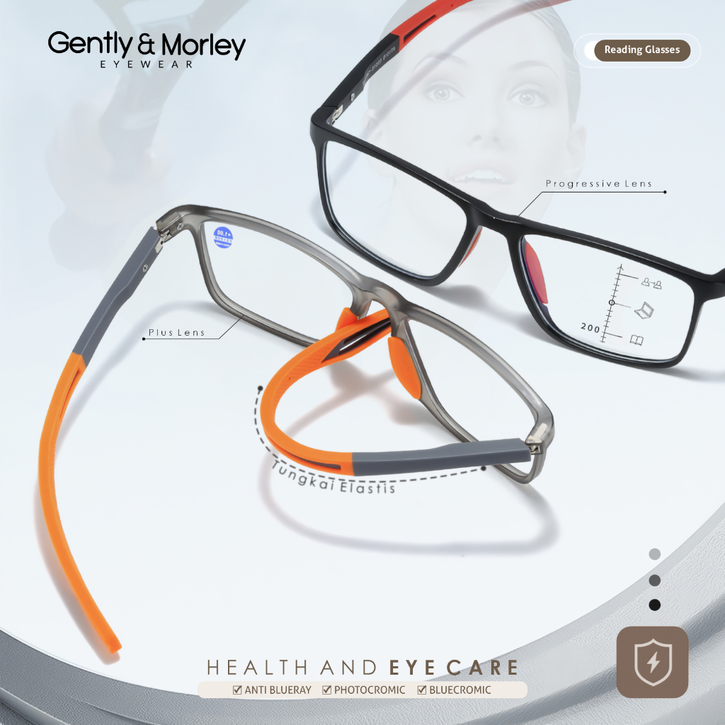 Jual Gently Morley Kacamata Baca Dan Jalan Lensa Plus Progresif Auto Fokus Anti Blueray Material ...