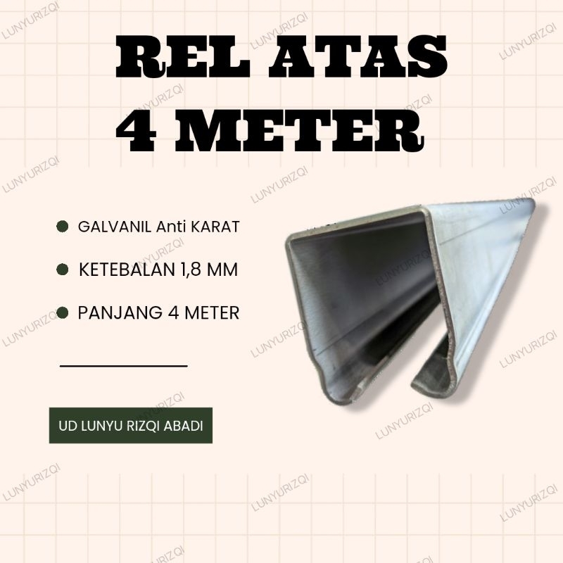 Jual Rel atas gebyog panjang 4 M anti karat | Shopee Indonesia