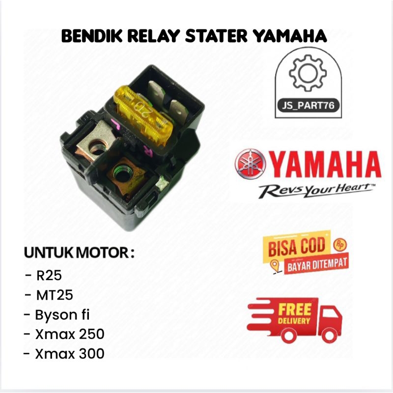 Jual Bendik relay stater yamaha R25 MT25 Byson Fi Xmax 250 Xmax 300 Ori ...