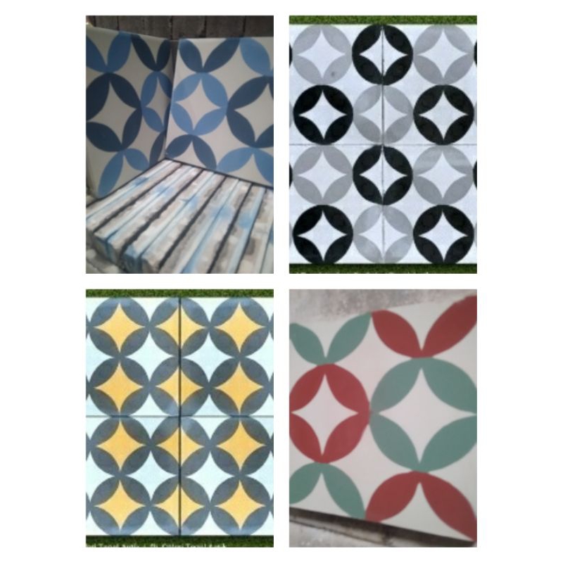 Jual Tegel Motif Kawung Mini Ubin Tegel Lantai Klasik 20x20cm | Shopee ...