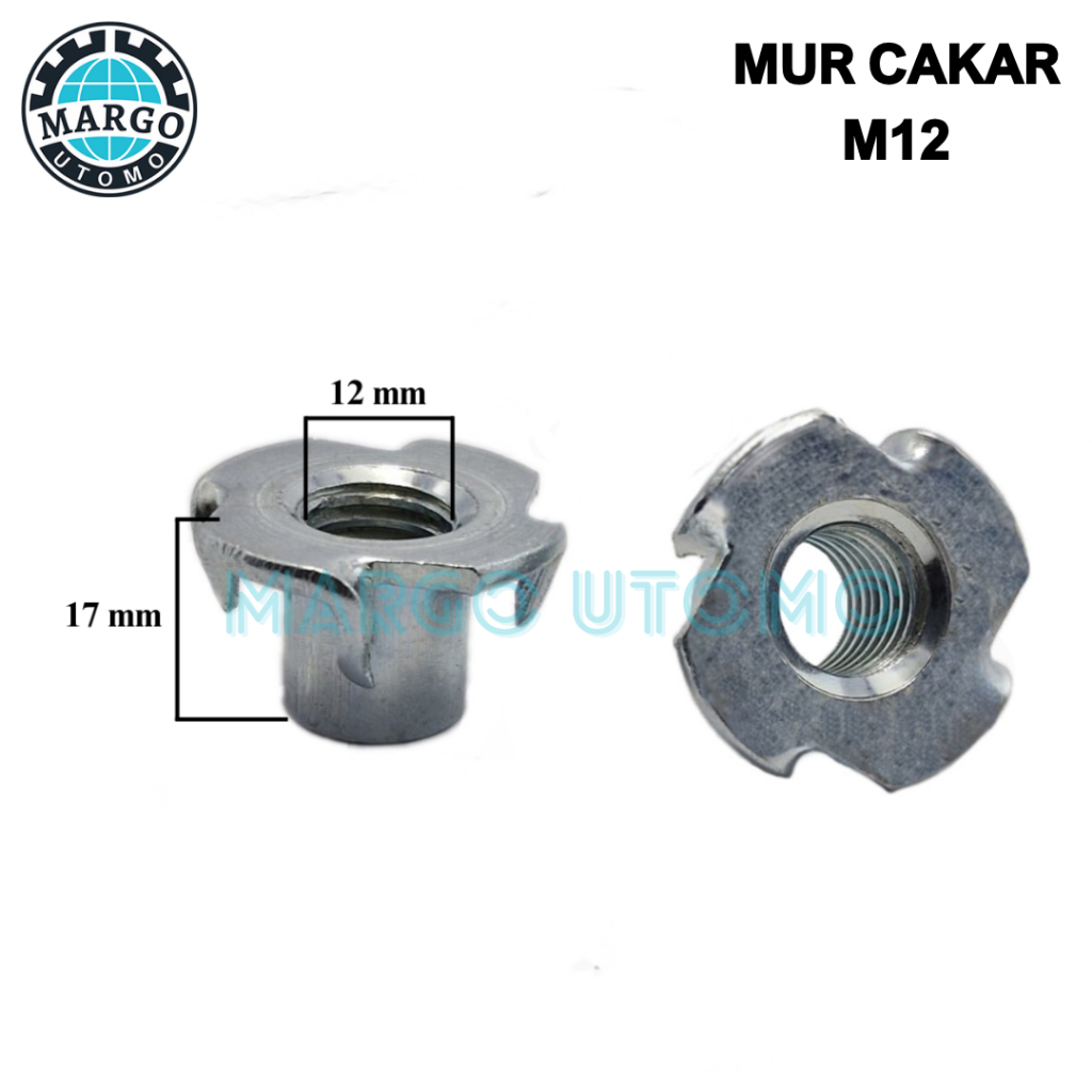 Jual Mur Cakar Tee Nut Mur Tanam M12 | Shopee Indonesia