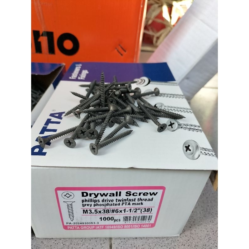 Jual Sekrup Gypsum (1 Box) / Sekrup Merk Patta Drywall / ukuran 11/2" / 6x11/2" | Shopee Indonesia