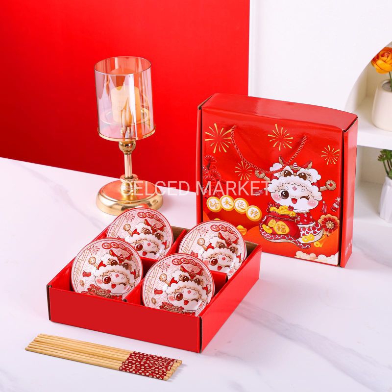 Jual PARSEL IMLEK 2025 MANGKOK ULAR ISI 4 SET + SUMPIT | SOUVENIR IMLEK ...