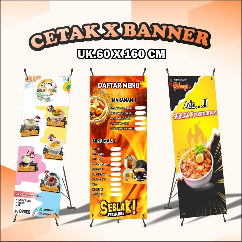 Jual CETAK BANNER / BANNER MURAH / BANNER TANPA TIANG /UK 60X160CM ...