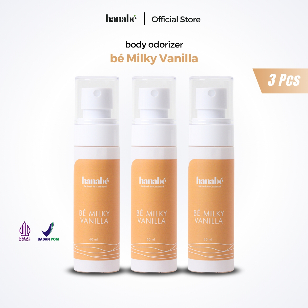 Jual Hanabe Deodoran Milky Vanilla 3pcs | Shopee Indonesia